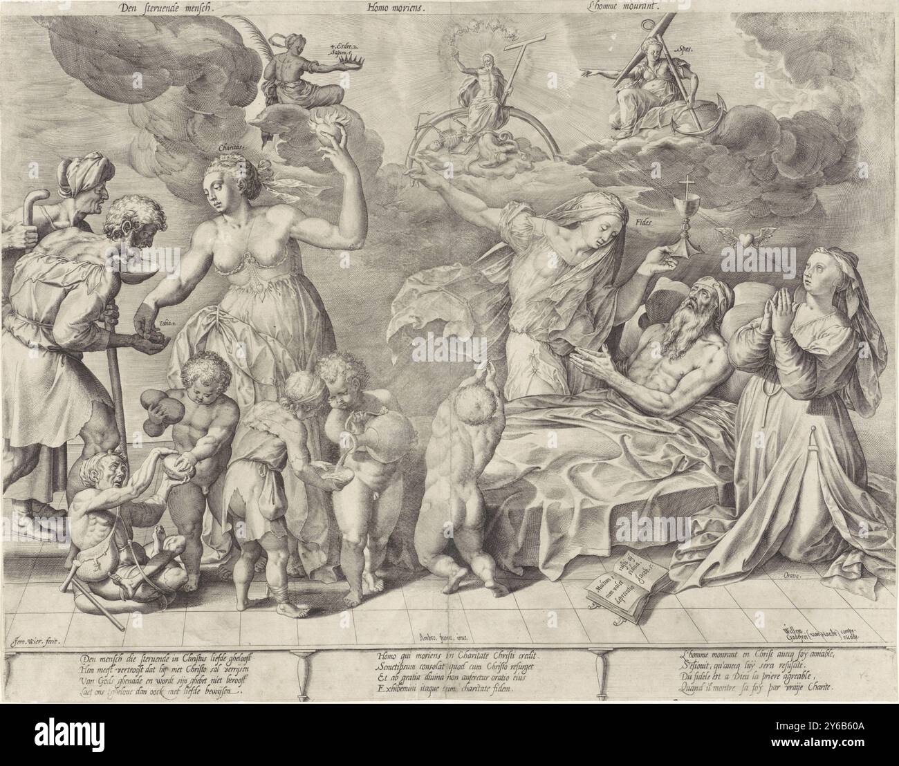 Allegory on the good death of man, Den Dying mensch, Homo moriens, L ...