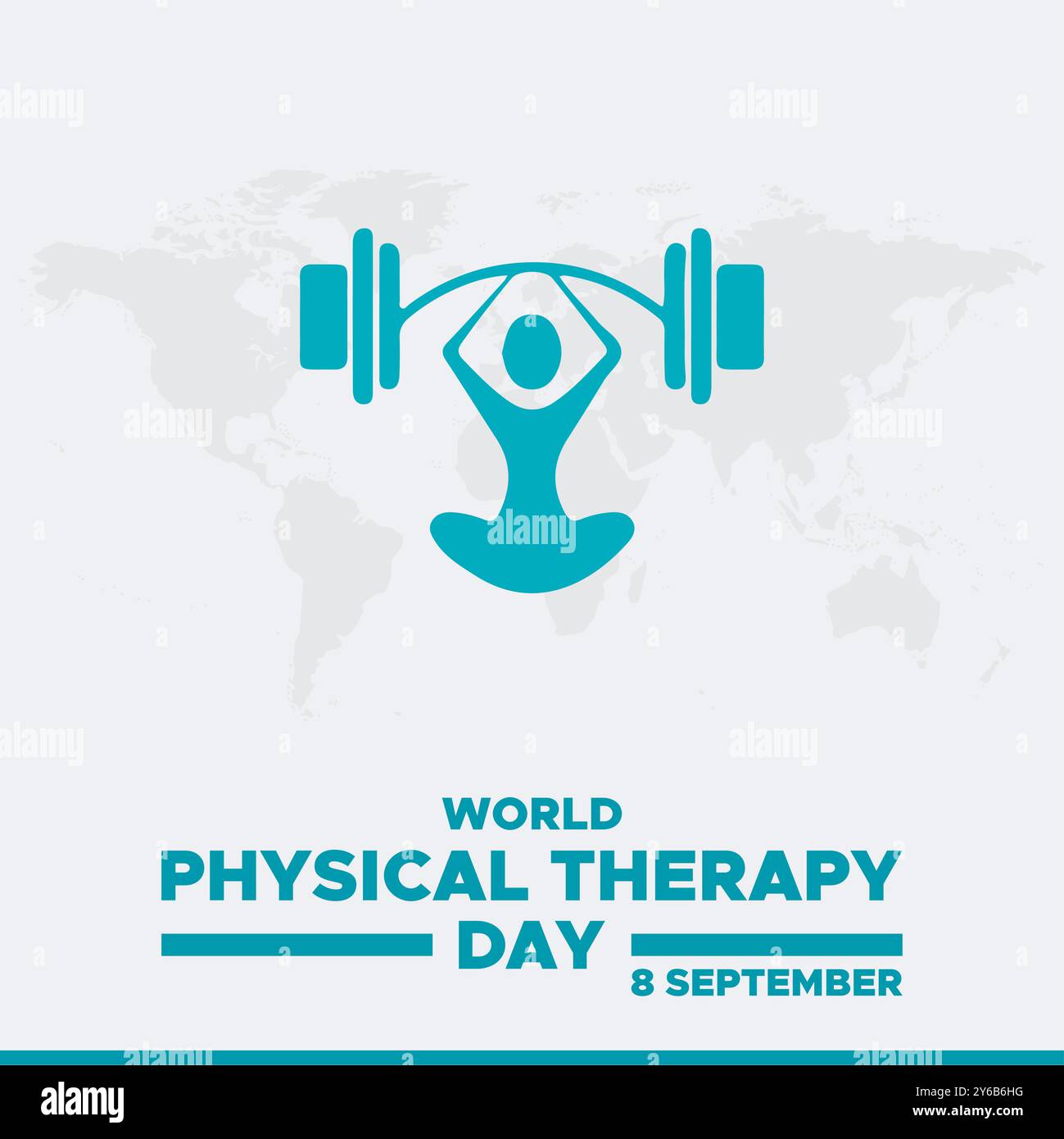World Physical Therapy Day, 8 September, greeting card, editable template, social media post ...