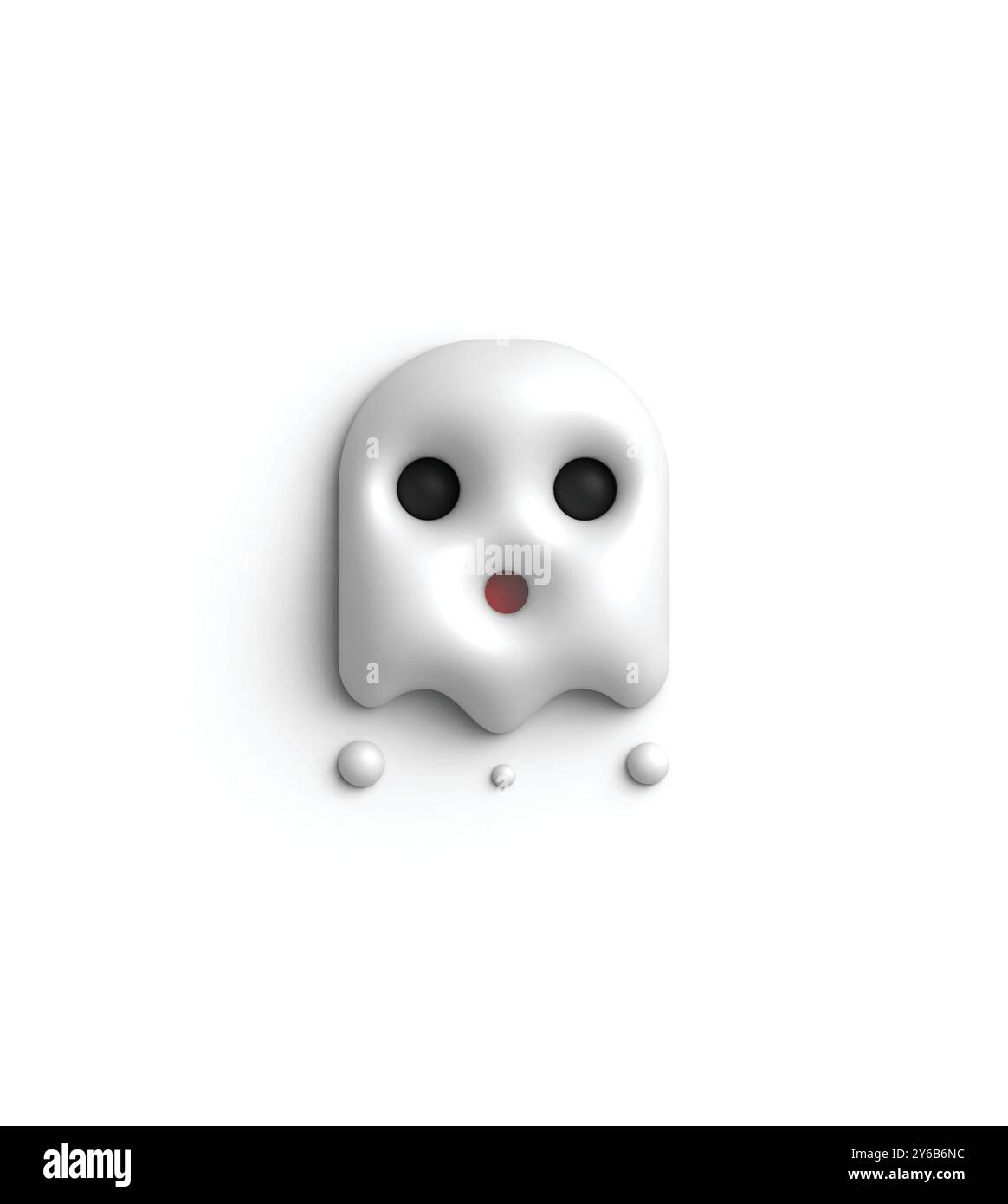 cute white ghost halloween 3d illustration Stock Vector Image & Art - Alamy