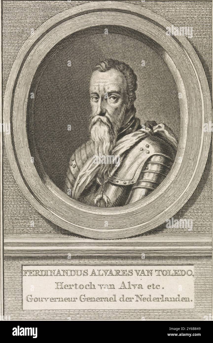Portrait of Fernando Alvarez de Toledo, Duke of Alva, Fernandus Alvares ...