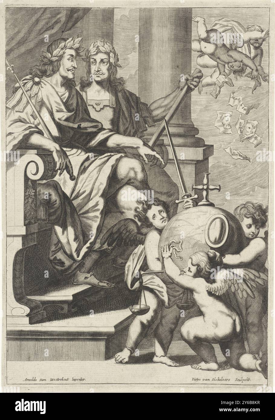 Allegorical glorification of the German emperors Ferdinand I and ...