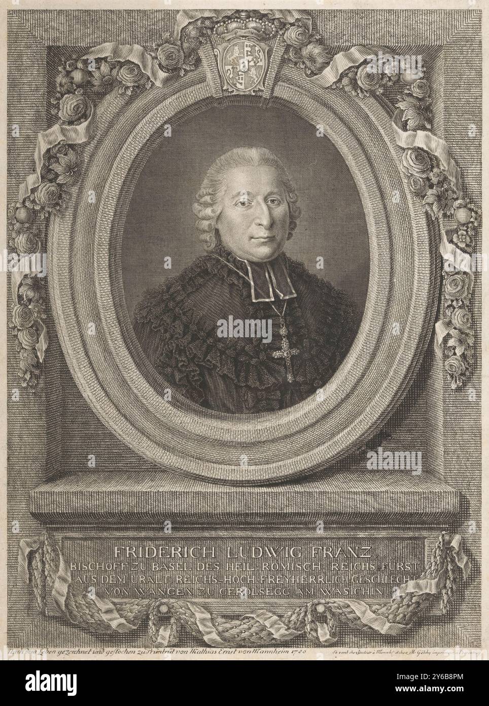 Portrait of Friedrich Ludwig Franz von Wangen zu Geroldseck, print ...