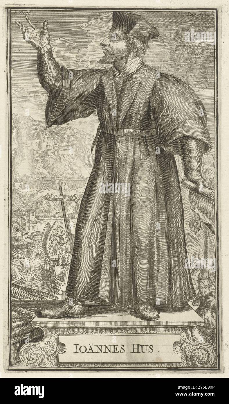 Portrait of Johannes Hus, Ioännes Hus (title on object), History of the ...