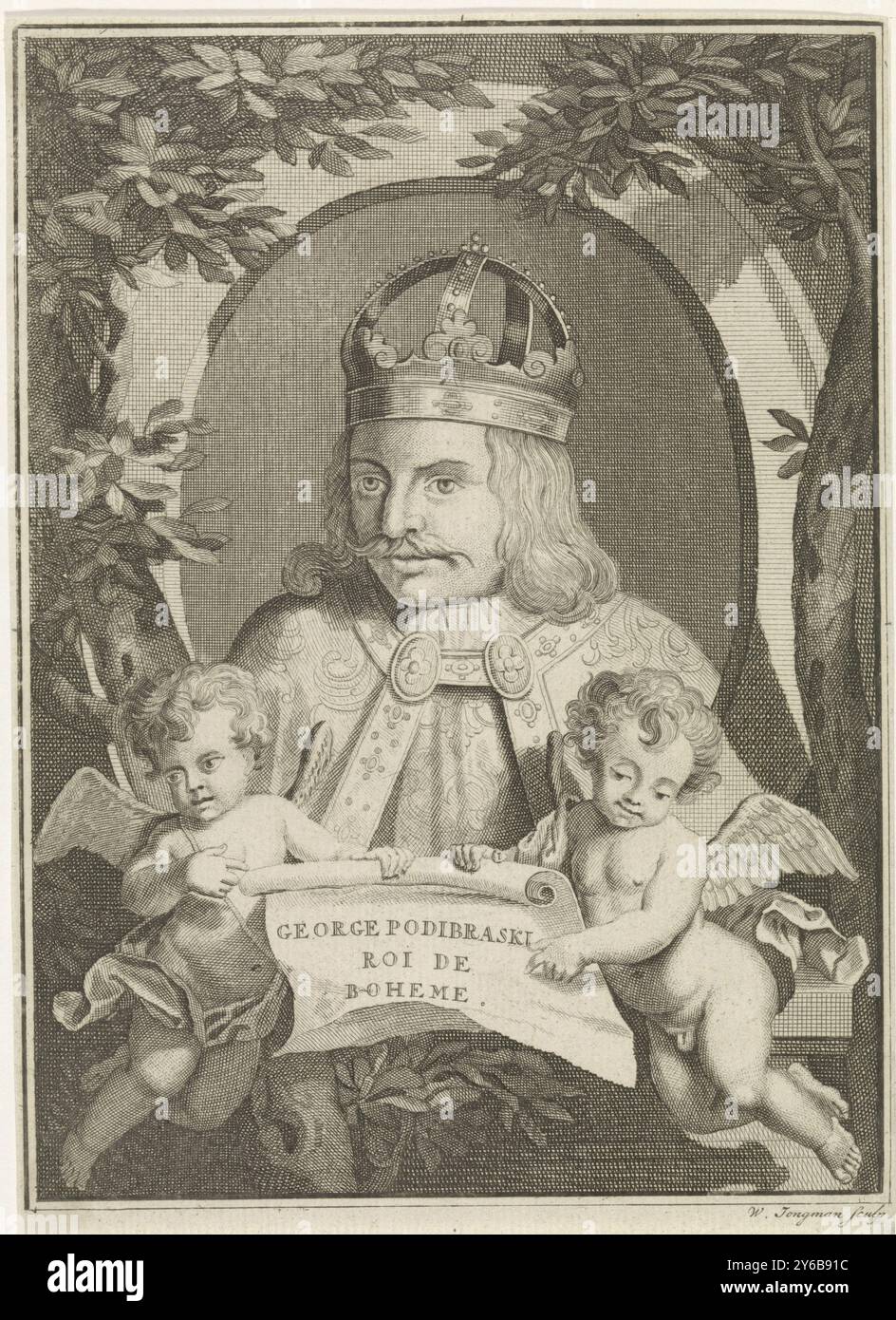 Portrait of George of Kunstadt and Podiebrad, King of Bohemia, Bust ...
