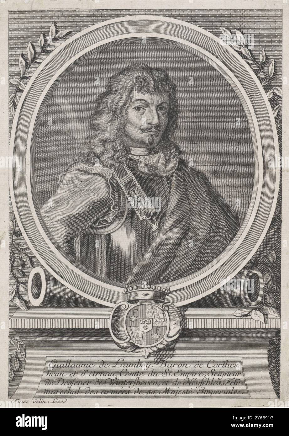 Portrait of Guillaume de Lamboy, Bust of the general Guillaume de ...