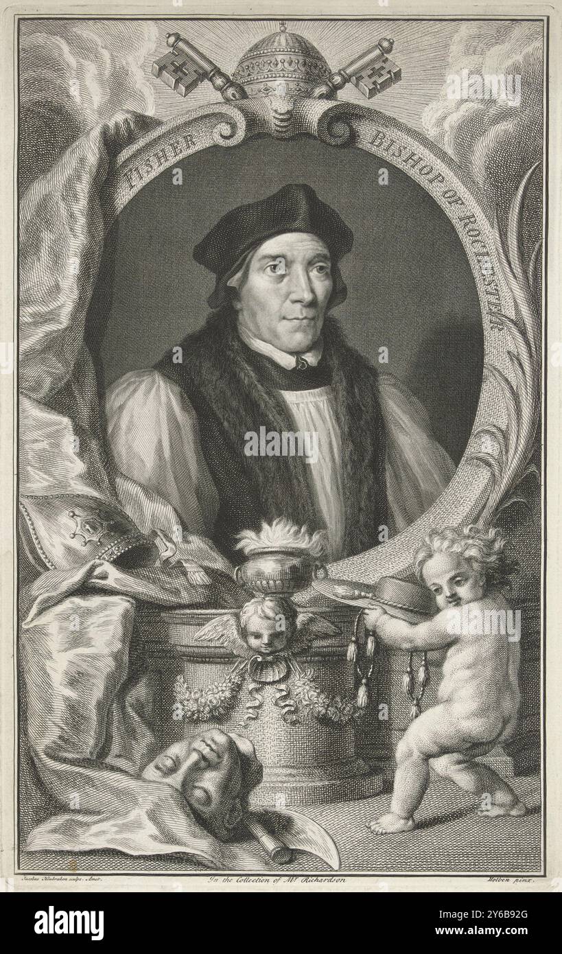 Portrait of John Fisher, Portrait of the English Bishop John Fisher ...