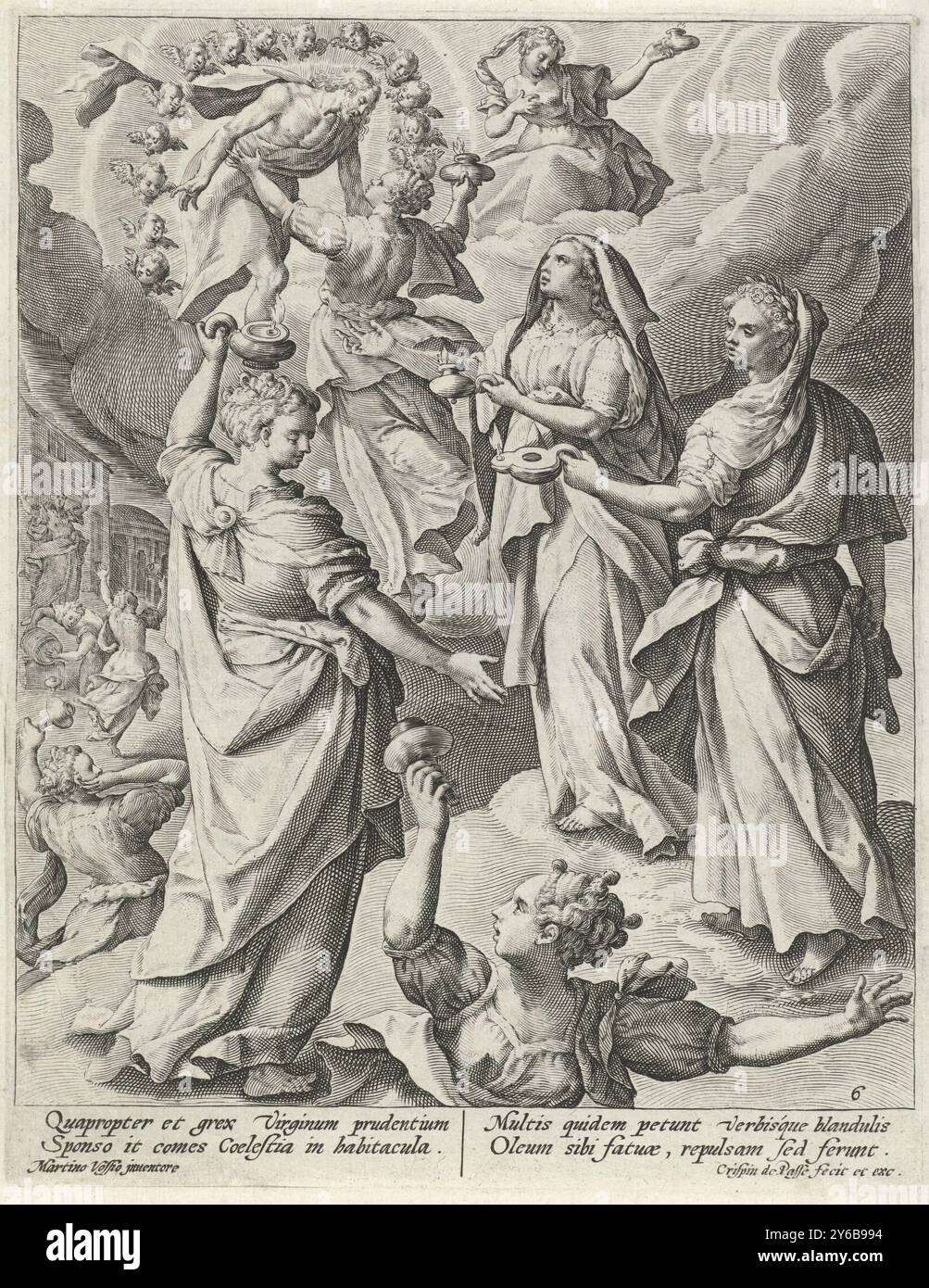 The Bridegroom Receives the Five Wise Virgins, Parable of the Five Wise ...