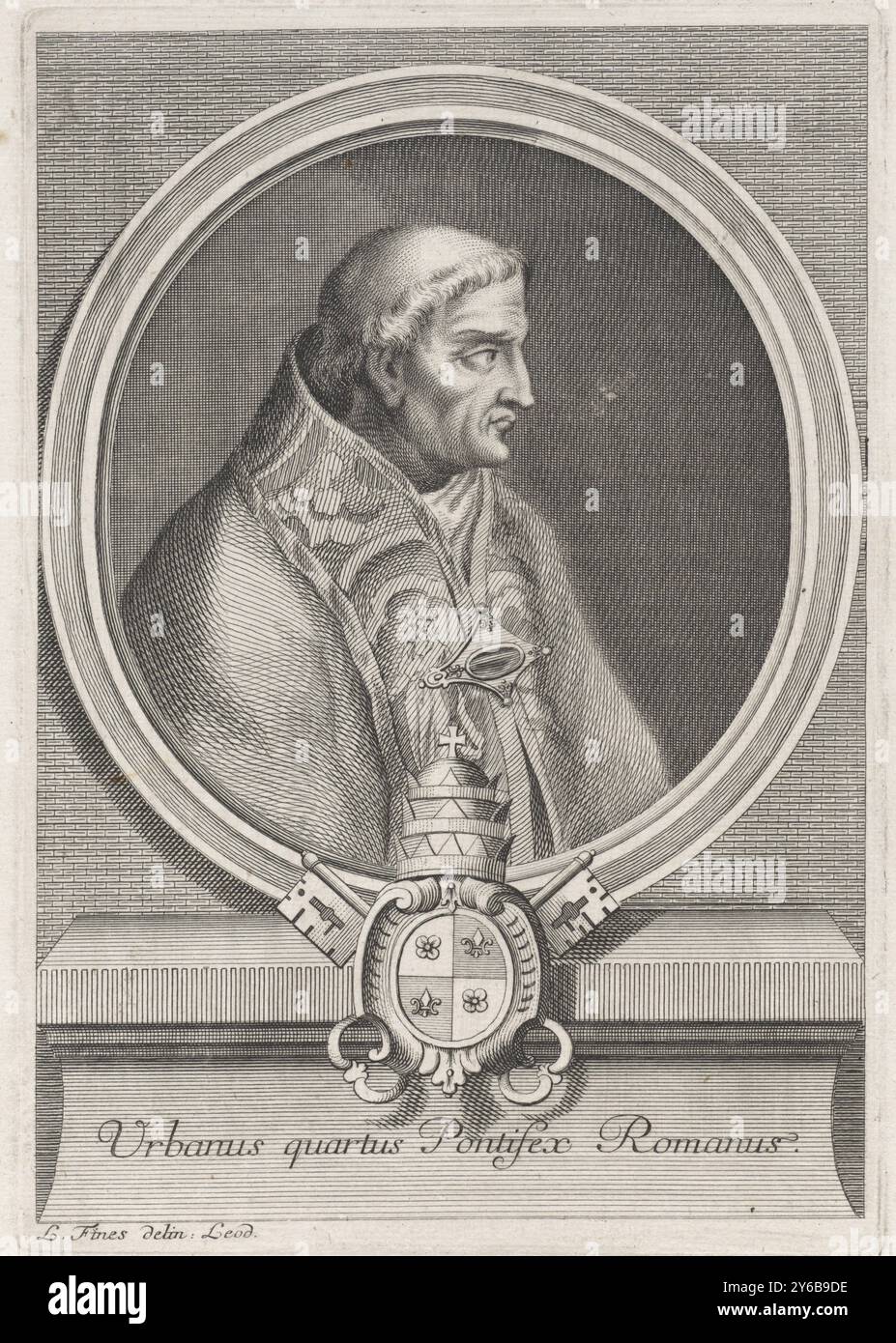 Portrait of Pope Urban IV, Urbanus quartus pontifex Romanus (title on ...