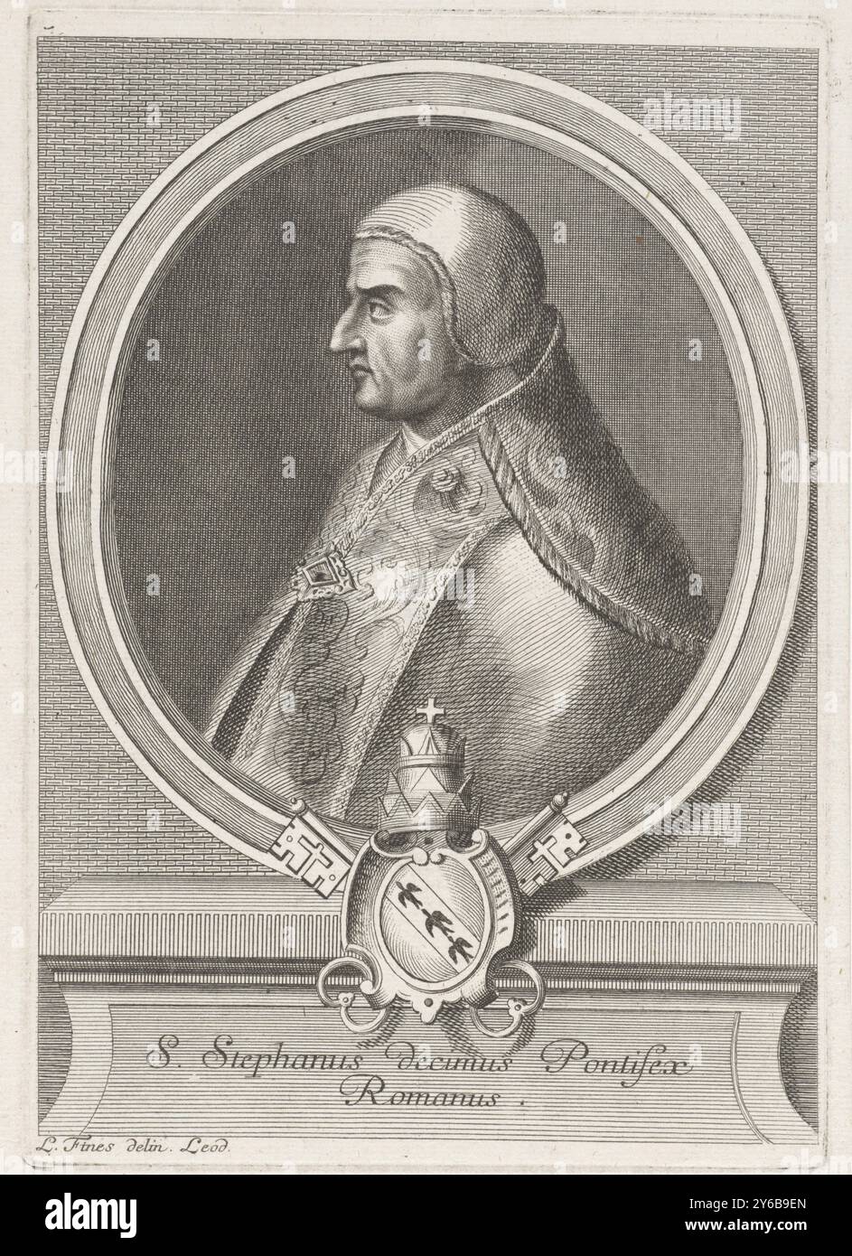 Portrait of Pope Stephen IX (X), S. Stephanus decimus pontifex Romanus ...