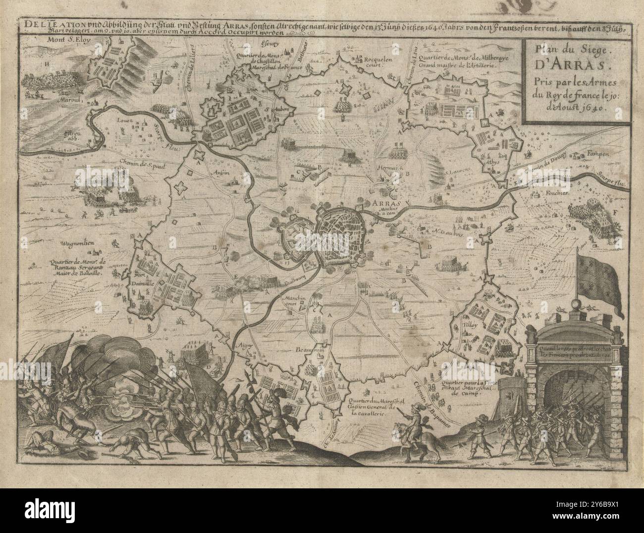 Map of the siege and conquest of arras hi-res stock photography and ...