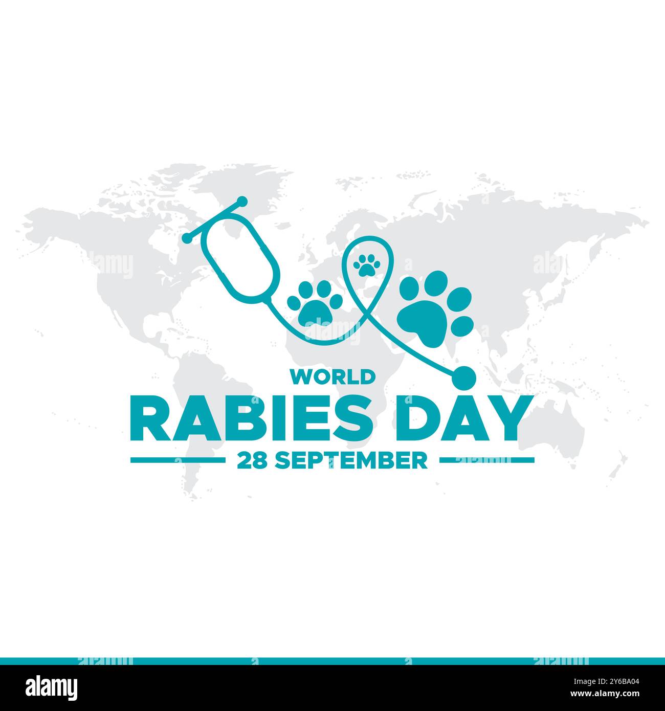 World Rabies Day, 28 September, greeting card, social media template ...