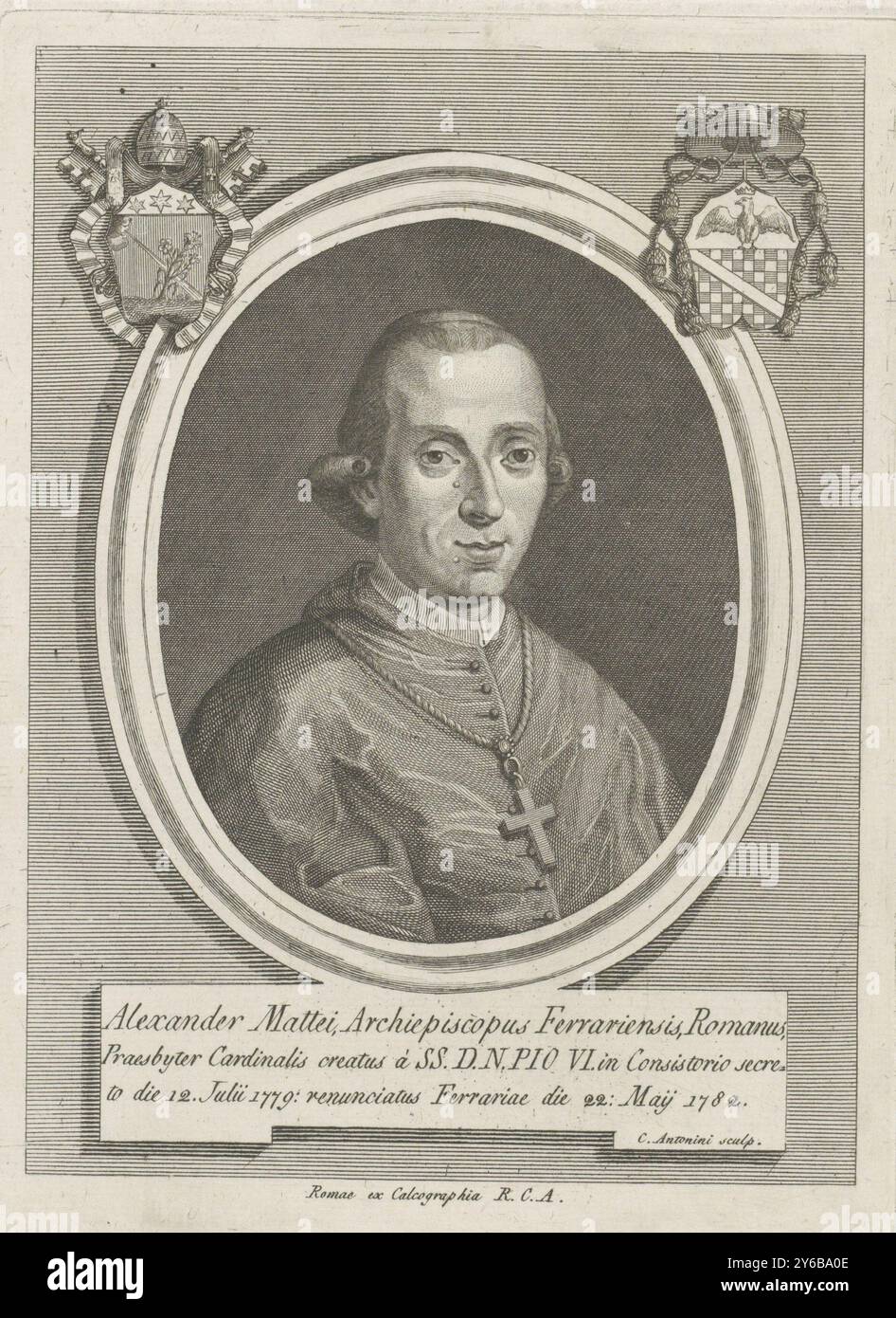 Portrait of Cardinal Alessandro Mattei, Portraits of cardinals with two ...