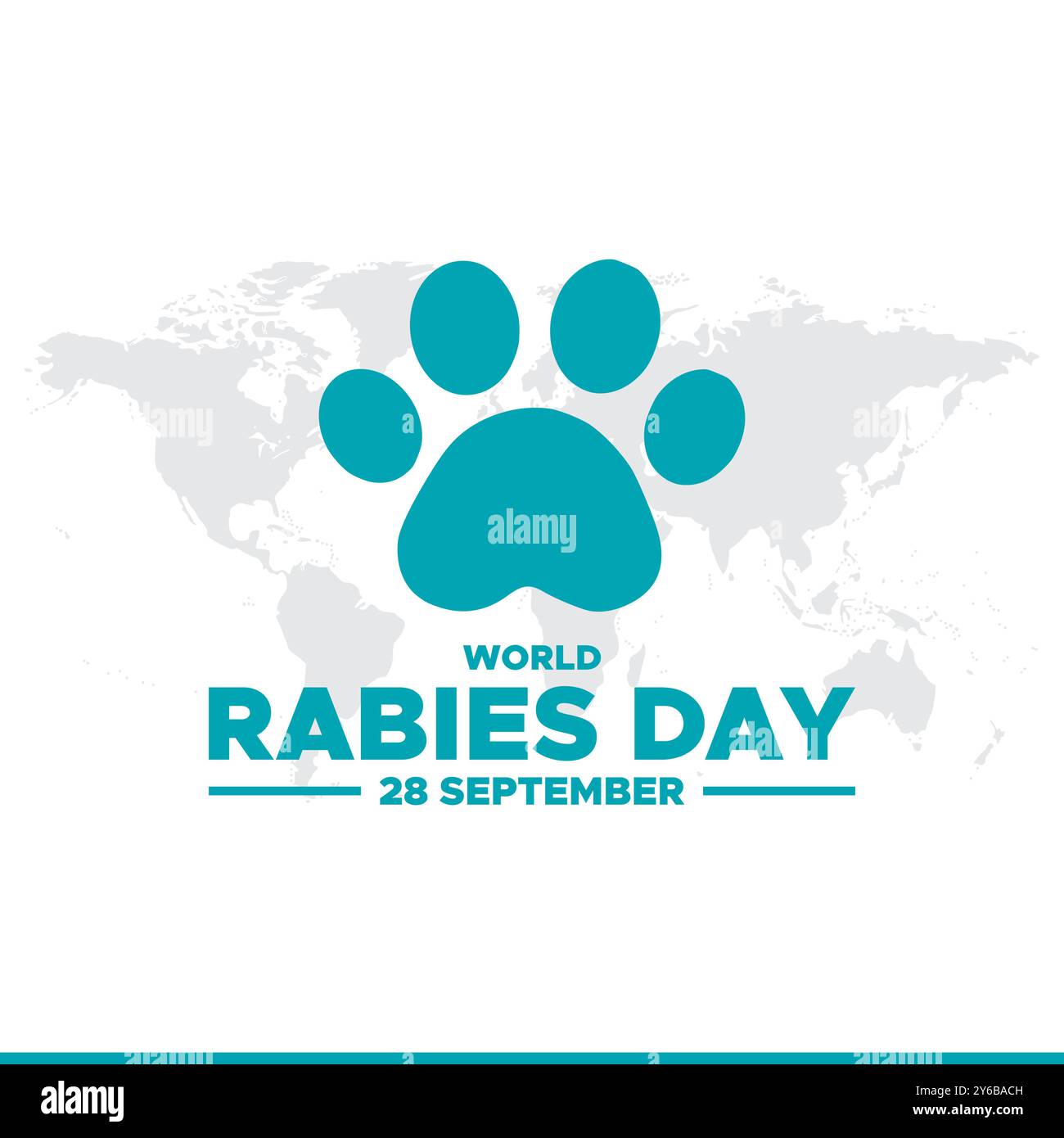World Rabies Day, 28 September, greeting card, social media template ...