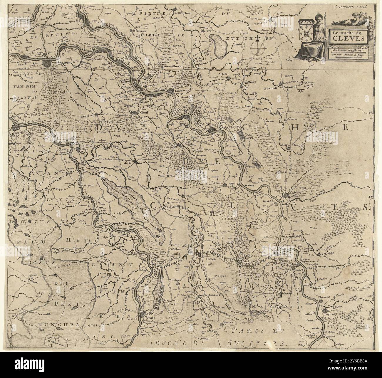 Map of the Duchy of Cleves, Le Duche de Cleves (title on object), Map ...