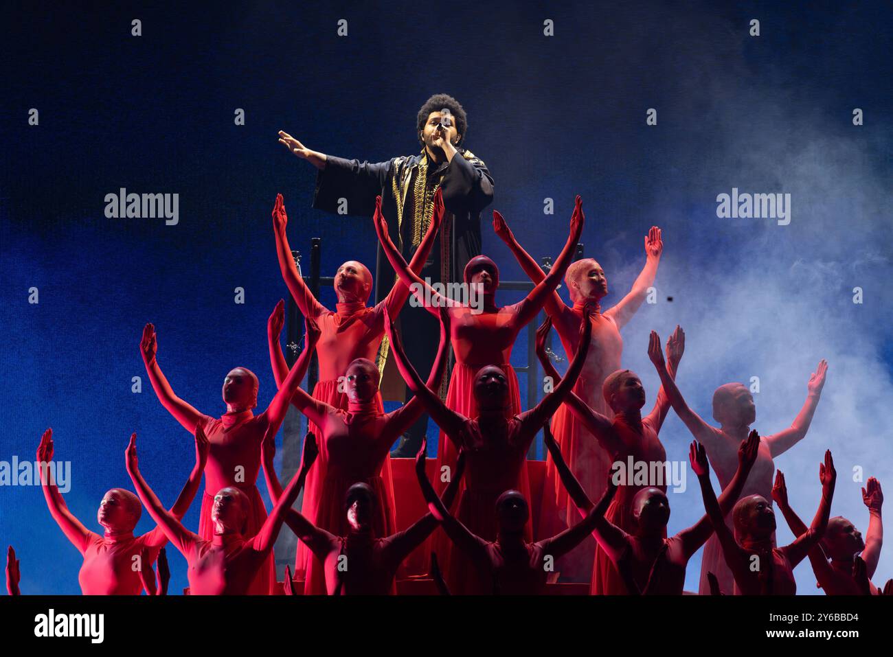Las Vegas, United States. 21st Sep, 2024. The Weeknd performs on stage ...