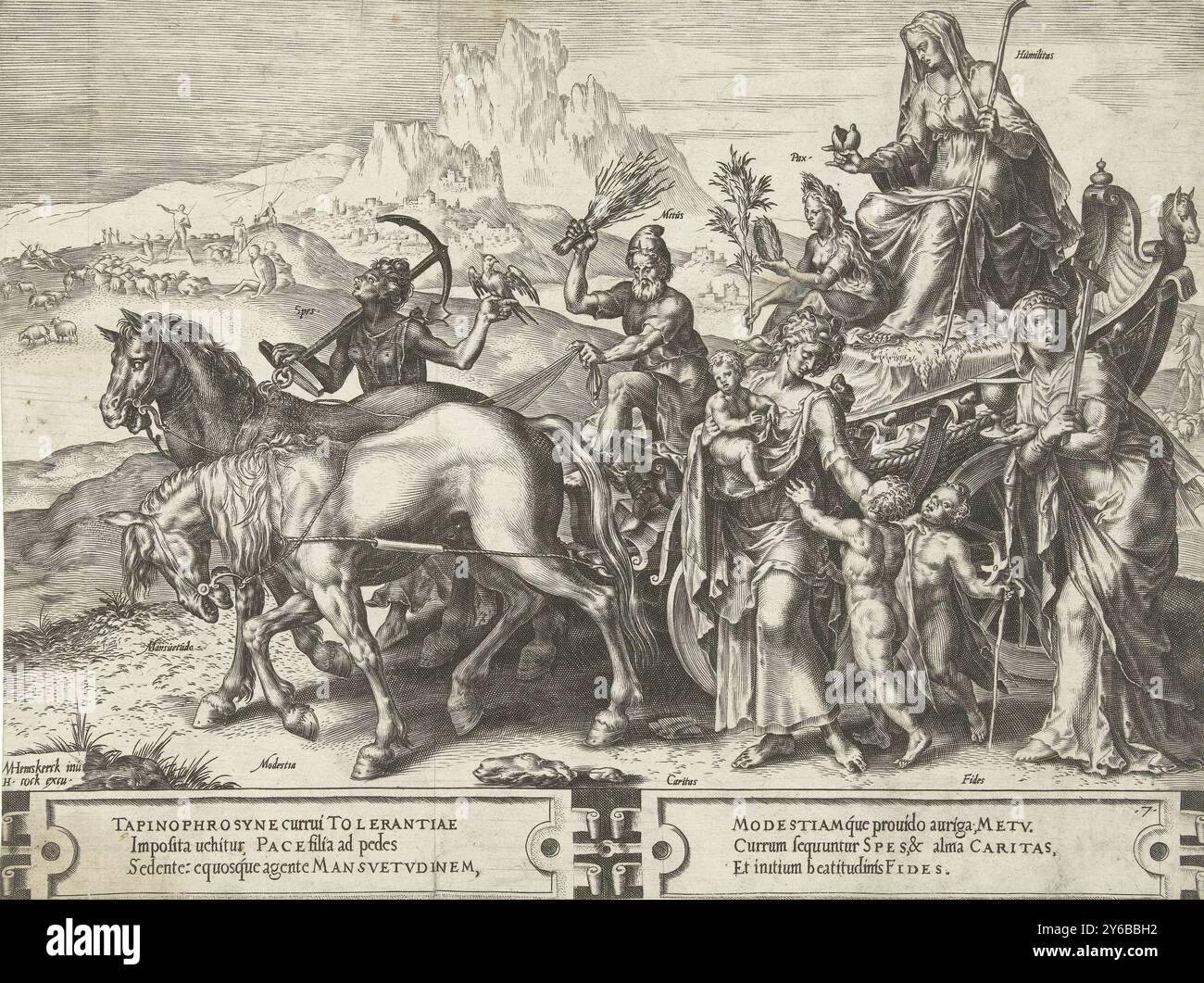 Triumphal Chariot with Humility (Humilitas), Circulus Vicissitudinis ...
