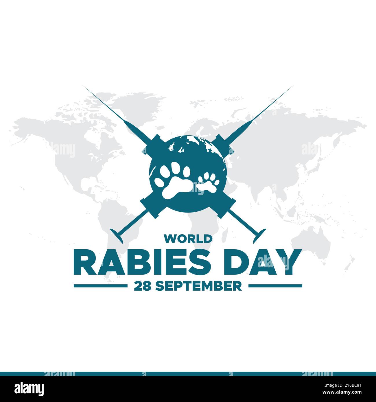 World Rabies Day, 28 September, greeting card, social media template ...