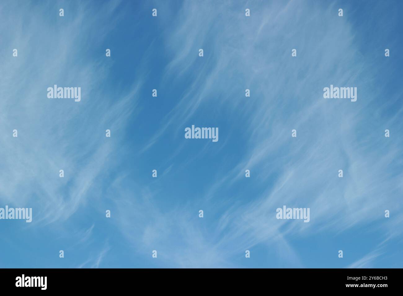 Background with a piece of blue sky and cirrus cloud patterns Stock ...