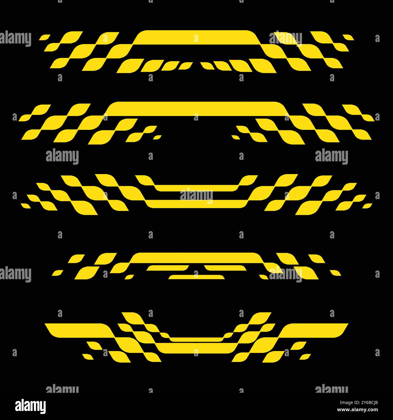 Outline yellow checkered patterns set Stock Vector Image & Art - Alamy