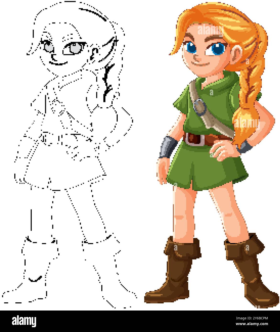 Color and outline of archer characters Stock Vector Image & Art - Alamy