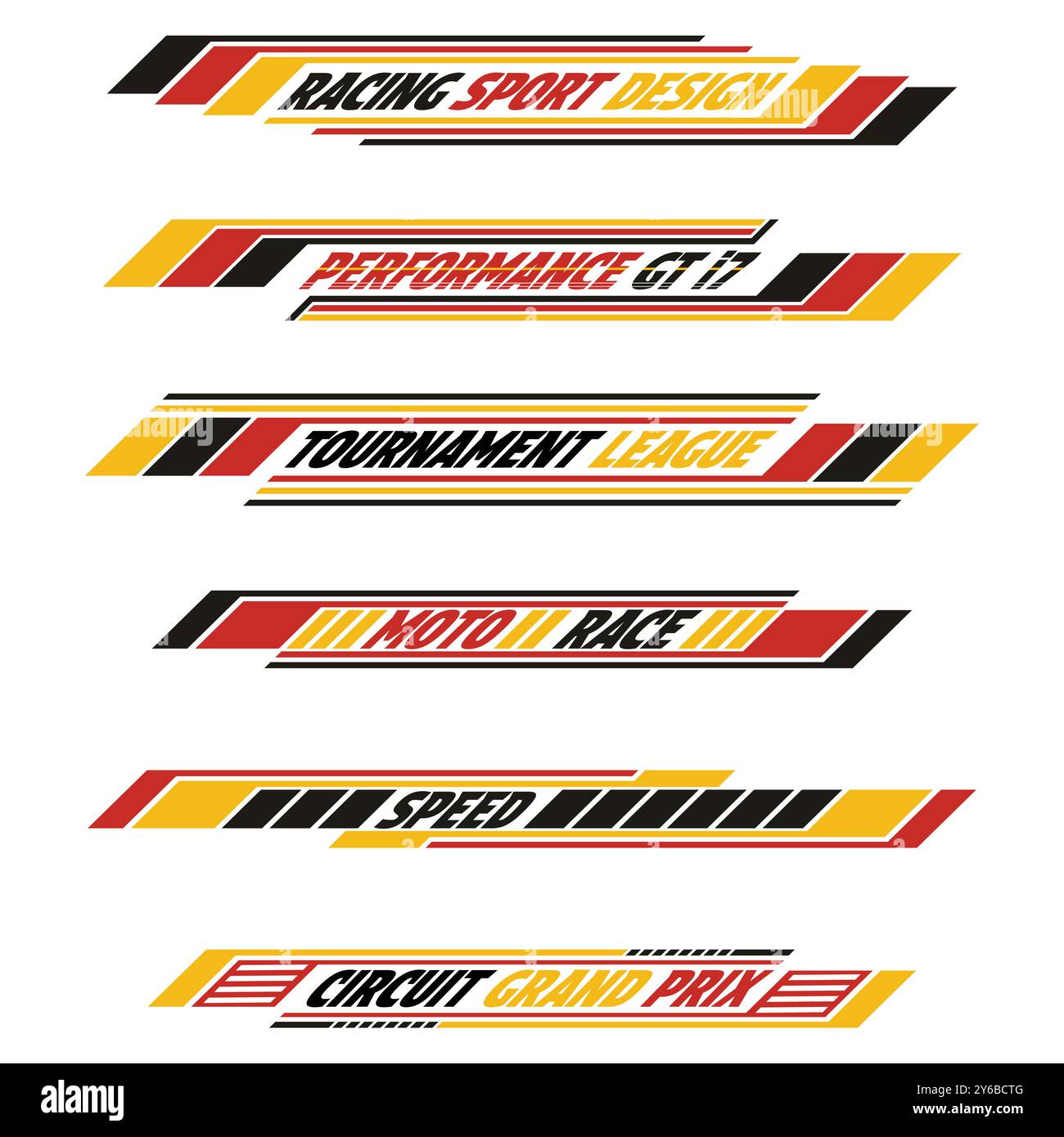 Race best three colours decals Stock Vector Image & Art - Alamy