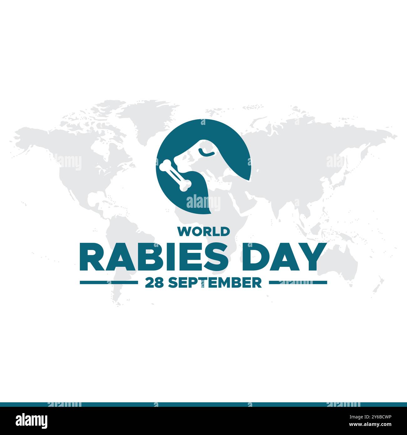 World Rabies Day, 28 September, greeting card, social media template ...