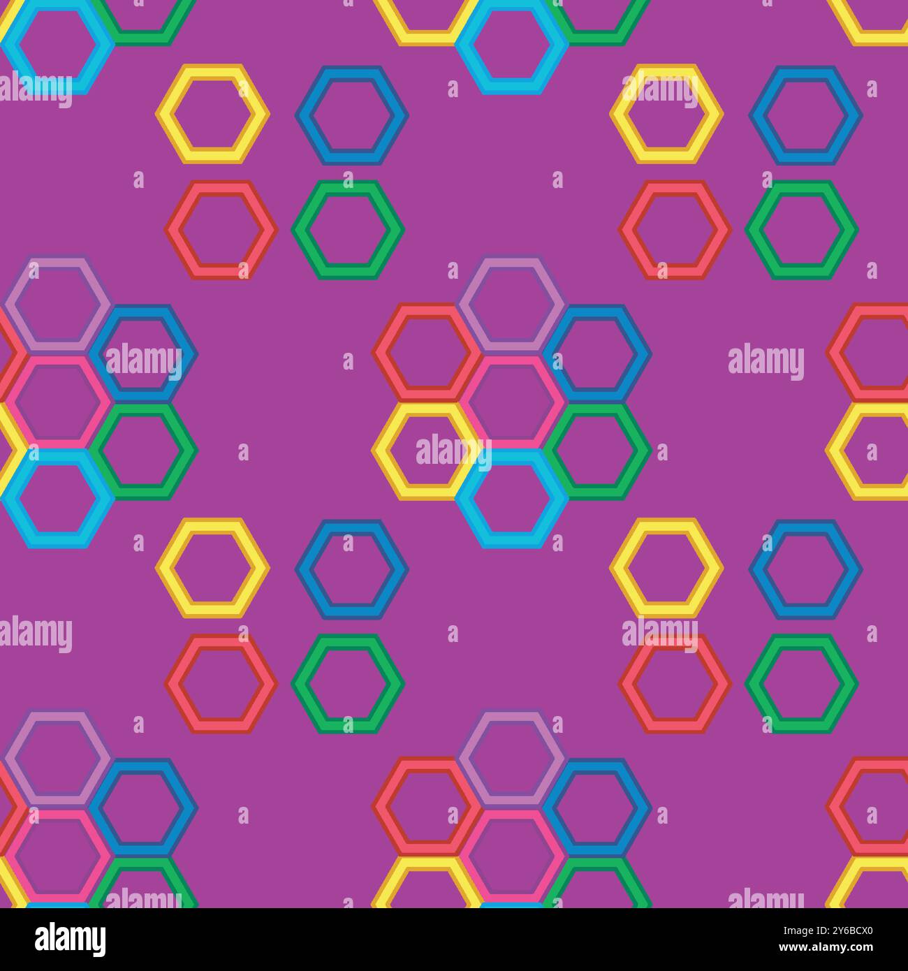 Seamless hexagon pattern bold Stock Vector Images - Alamy