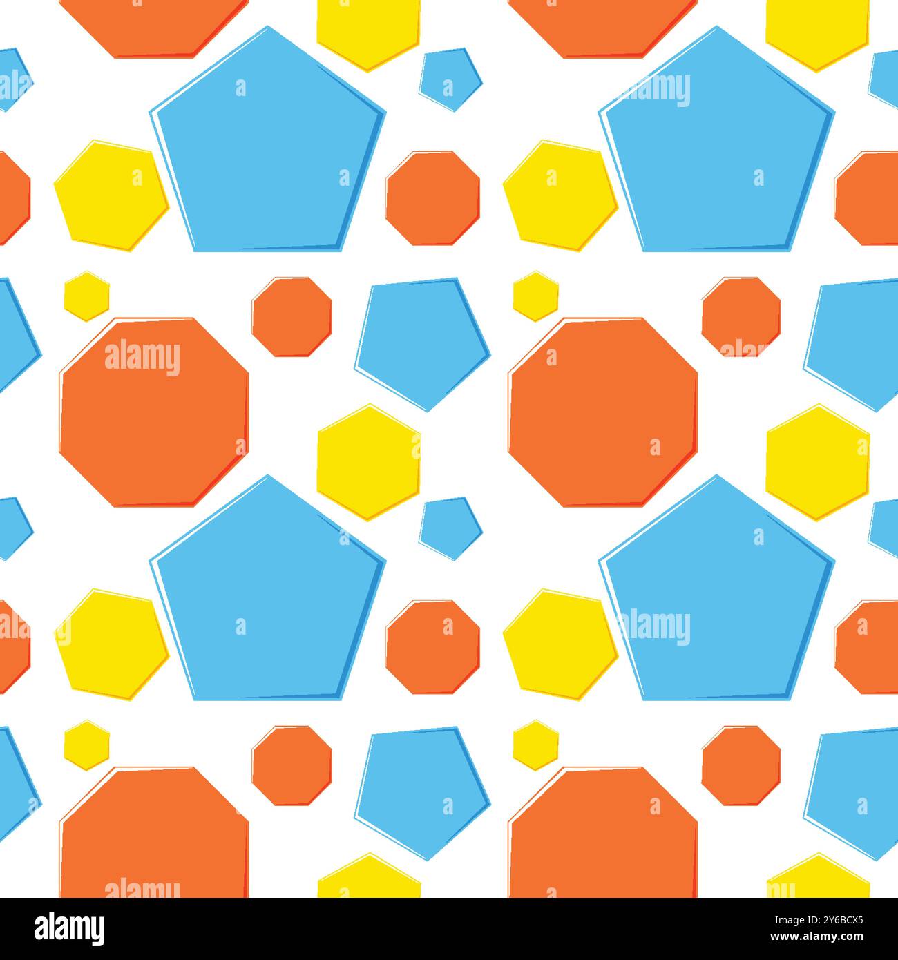 Dynamic pattern of bold blue shapes Cut Out Stock Images & Pictures - Alamy