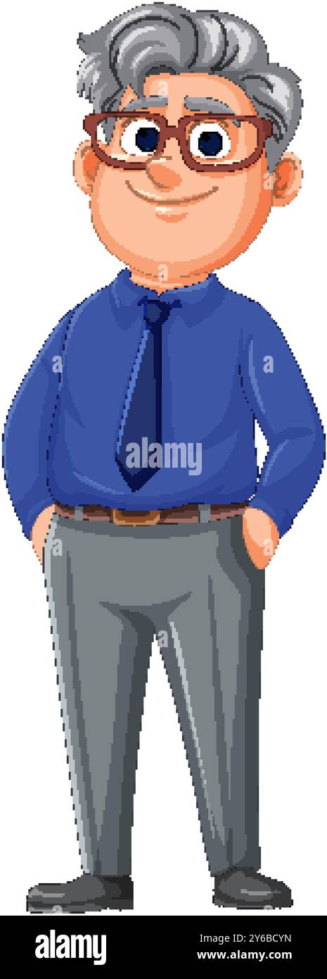 Portrait of a man with gray hair Stock Vector Images - Alamy