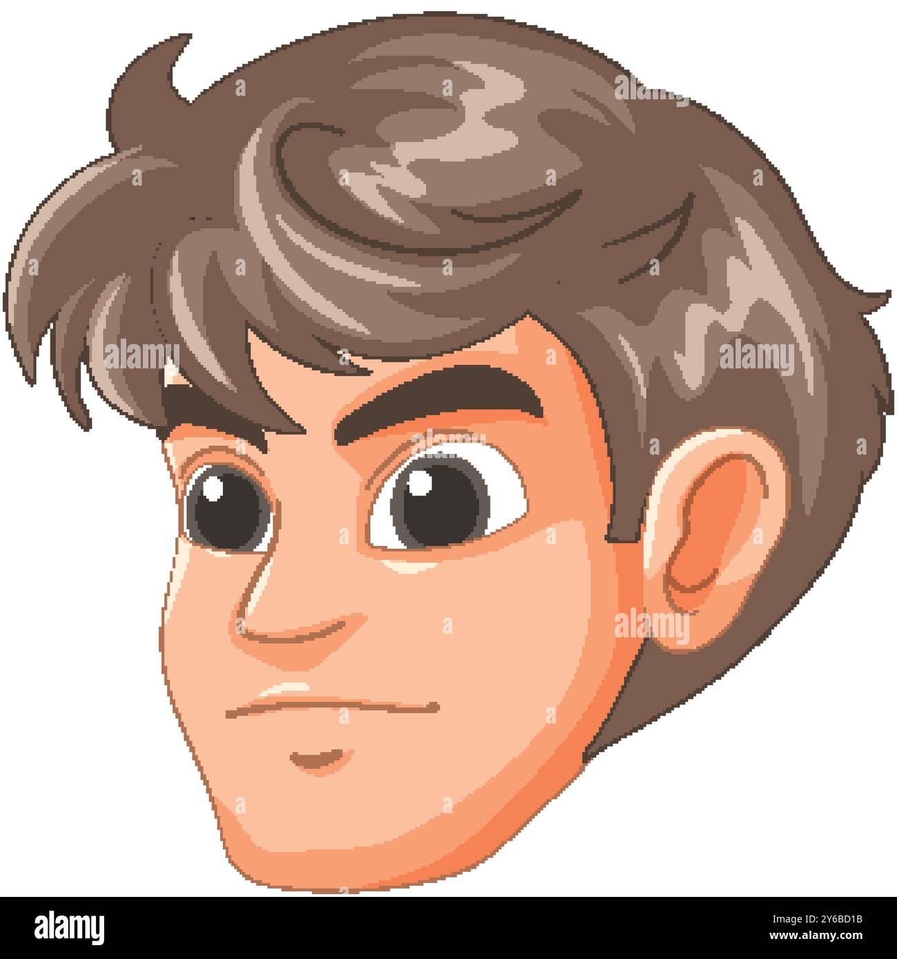 Vector illustration of a young man's face Stock Vector Image & Art - Alamy