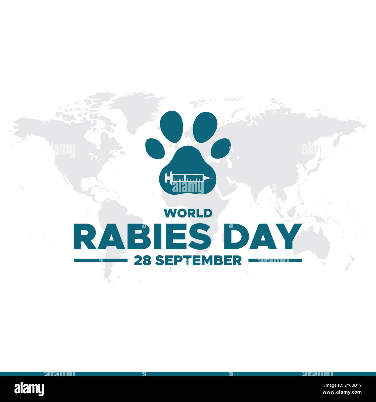 World Rabies Day, 28 September, greeting card, social media template ...