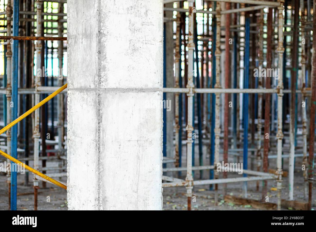 Reinforced concrete structural column against the background of ...