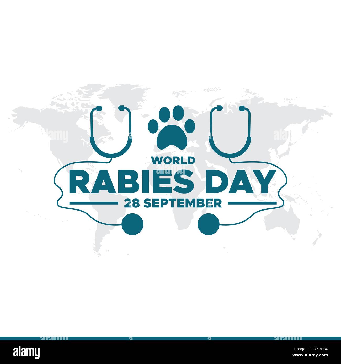 World Rabies Day, 28 September, greeting card, social media template ...