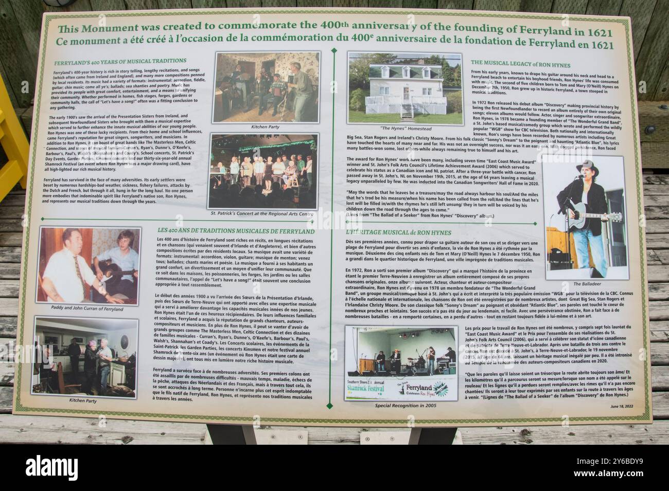 Information sign of 400 years of musical traditions including musical ...