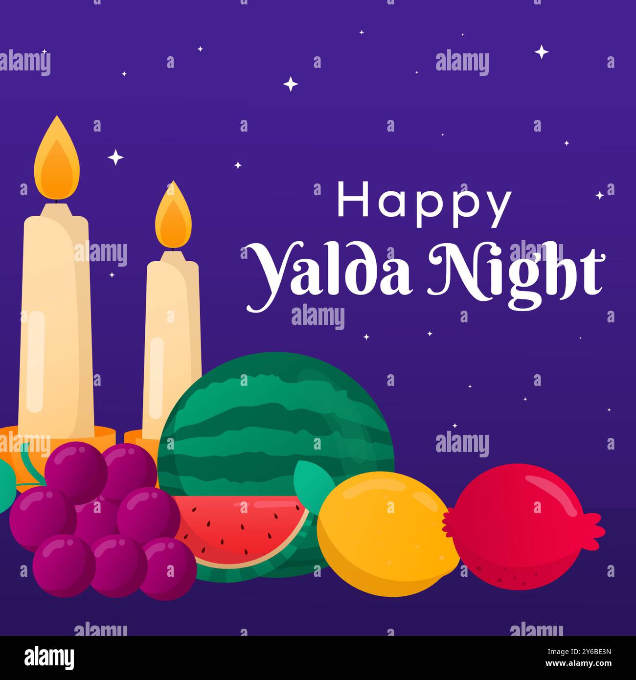 happy yalda night illustration design in gradient style Stock Vector ...