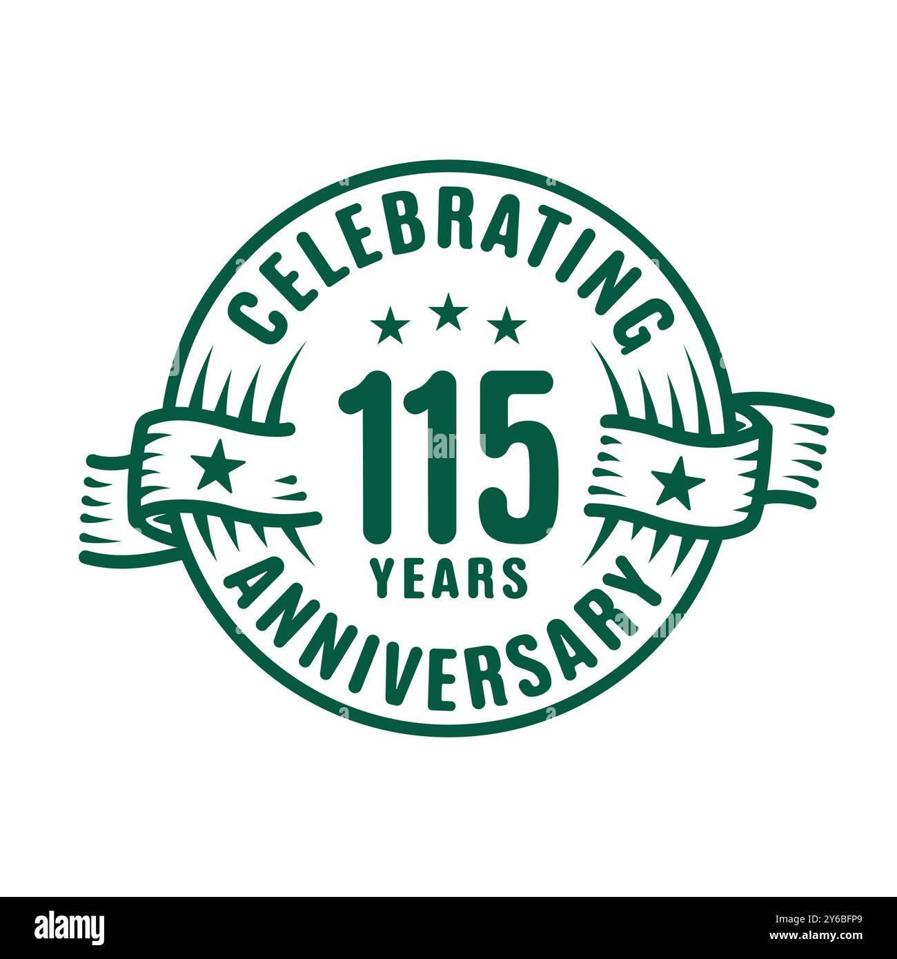 115 years logo design template. 115th anniversary vector and ...