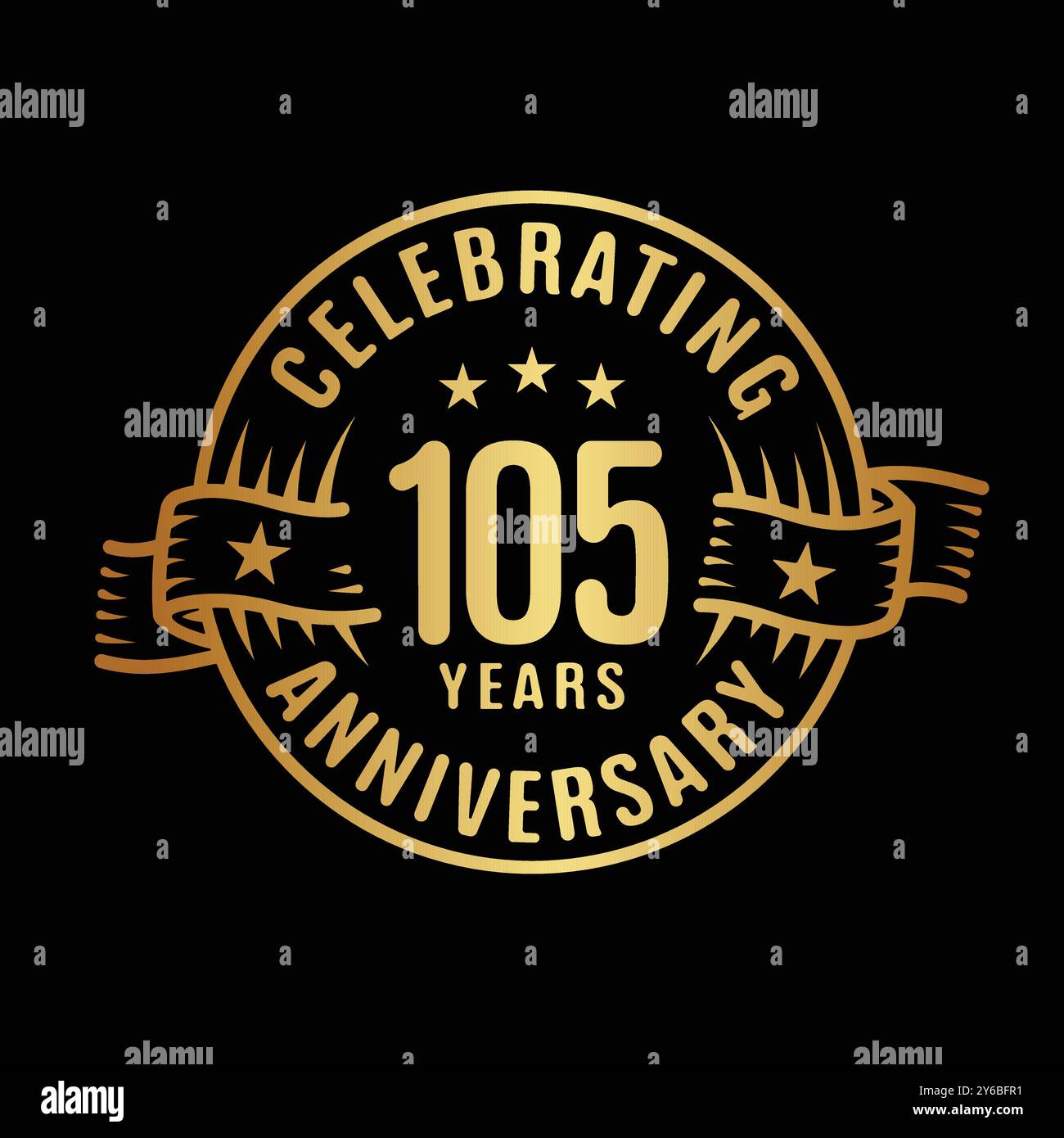 105 years logo Stock Vector Images - Alamy