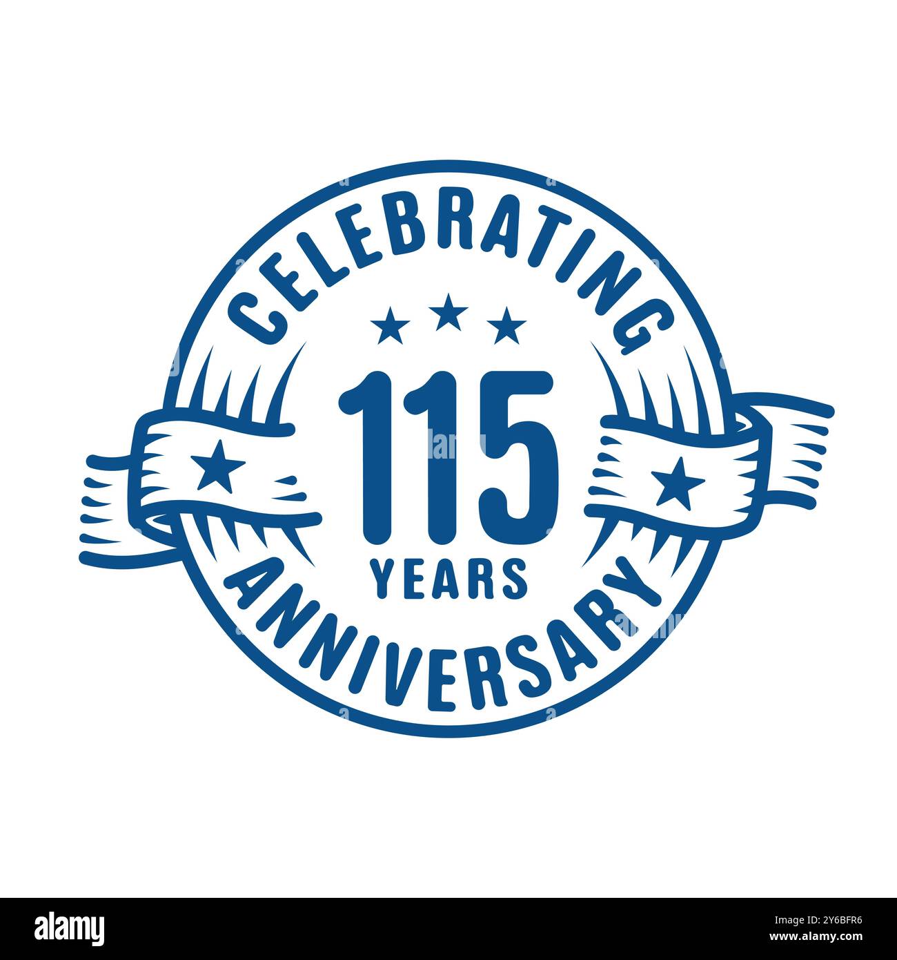 115 years logo design template. 115th anniversary vector and ...