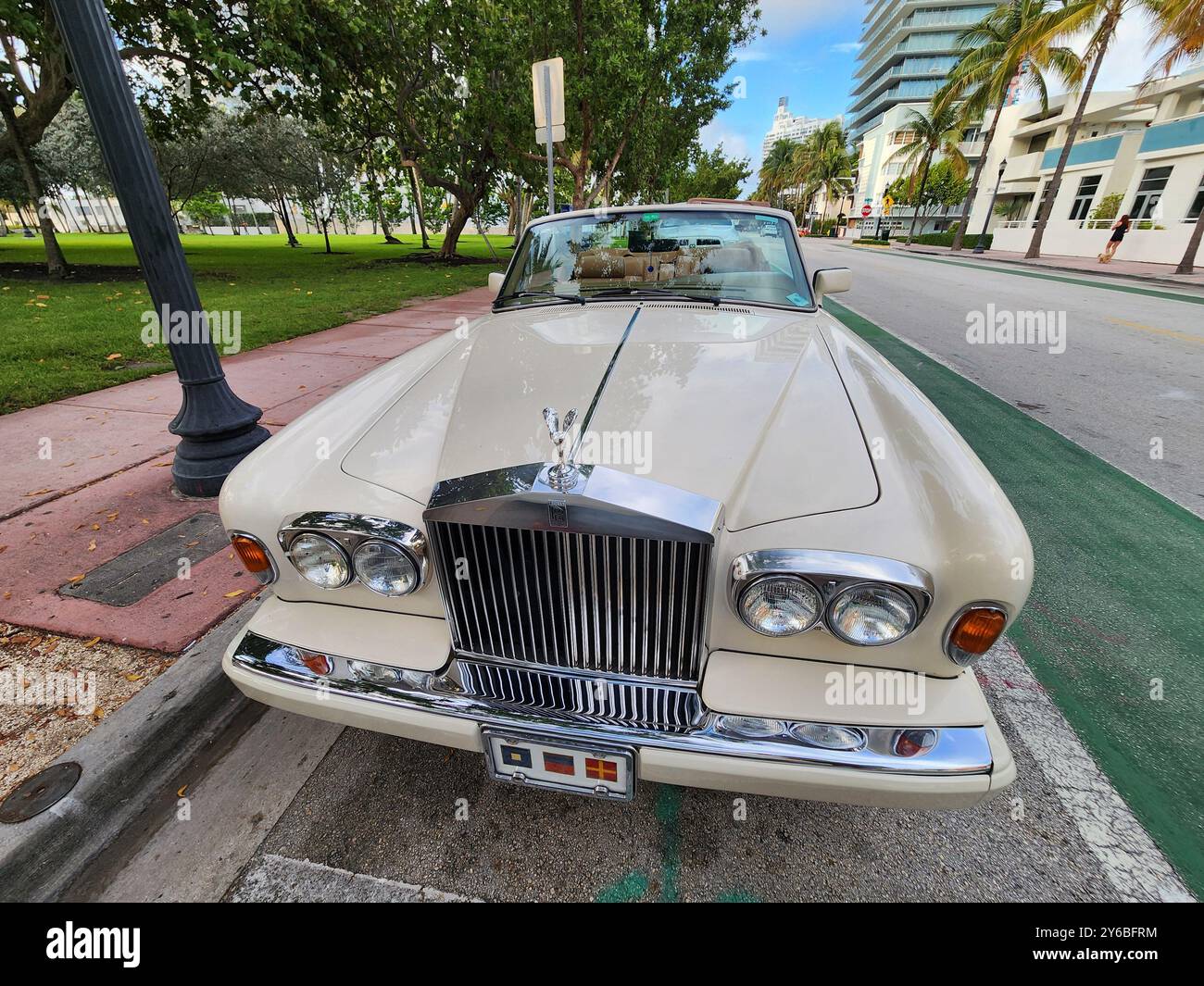 Miami Beach, Florida USA - June 5, 2024: 1978 Classic british ...
