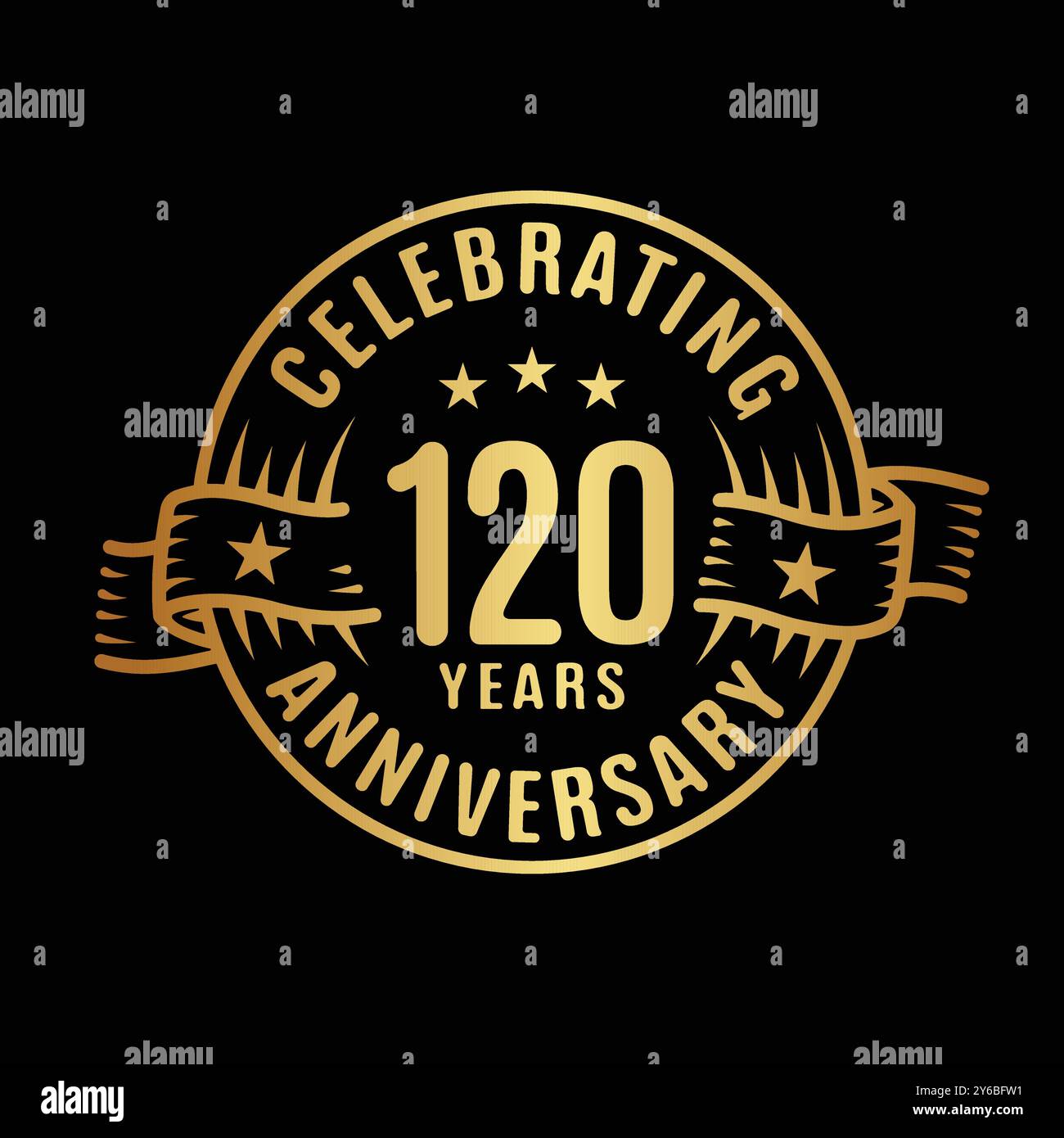 120 years logo design template. 120th anniversary vector and ...