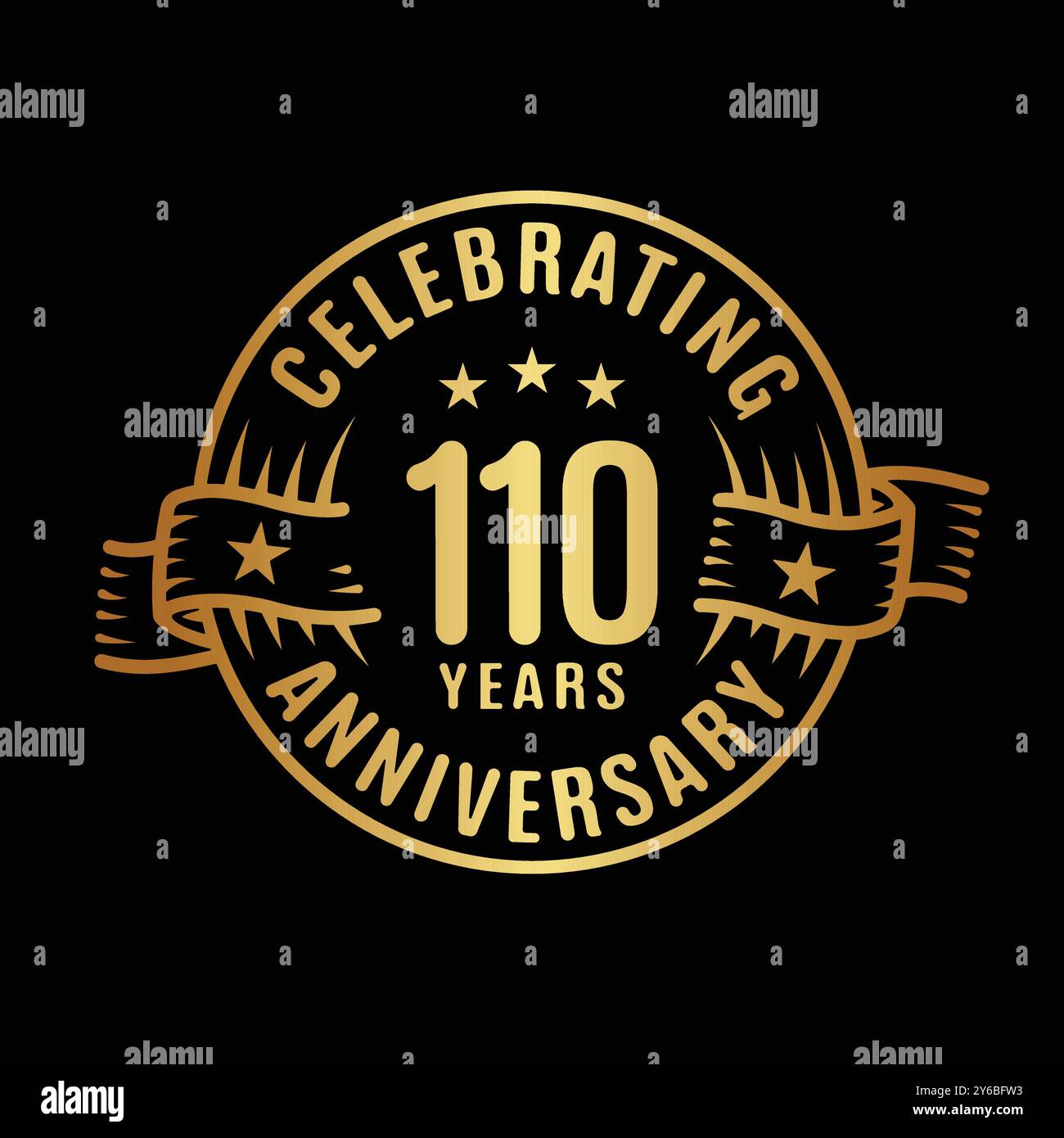 110 years logo design template. 110th anniversary vector and ...