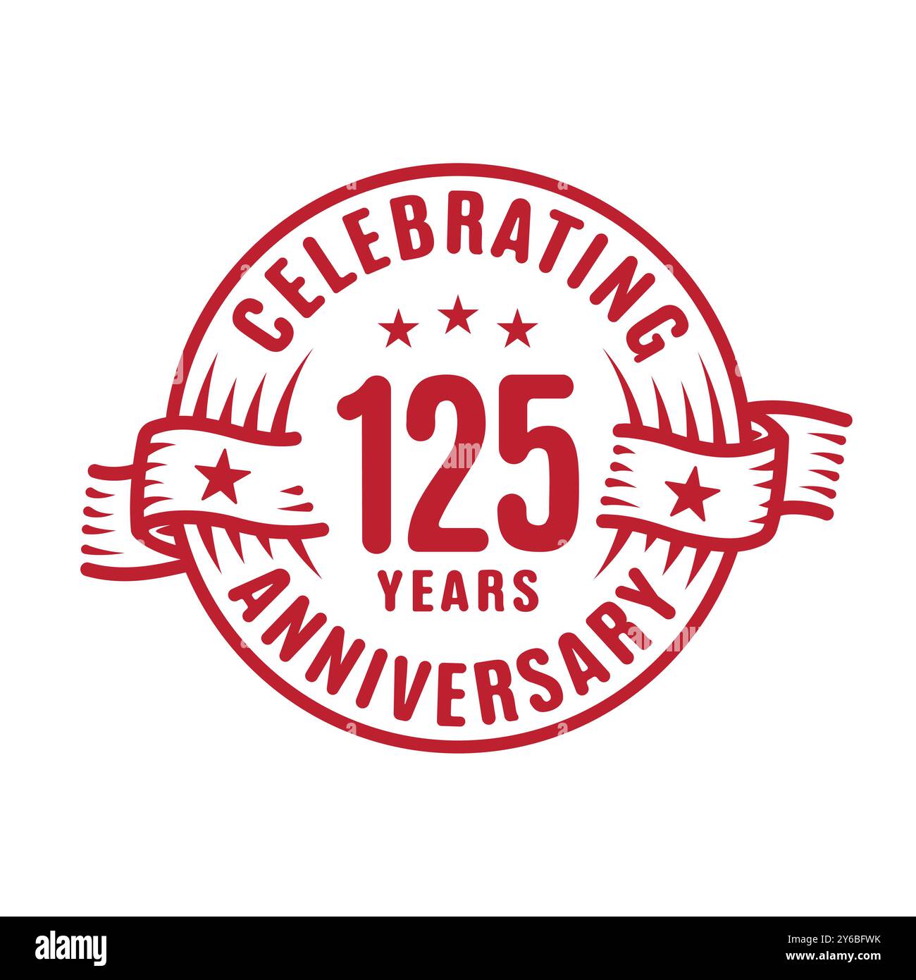 125 years logo design template. 125th anniversary vector and ...