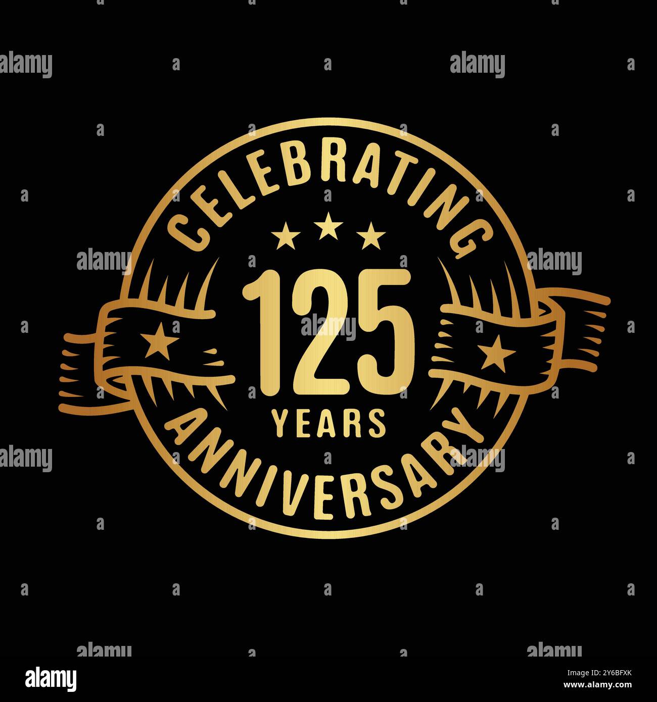 125 years logo design template. 125th anniversary vector and ...