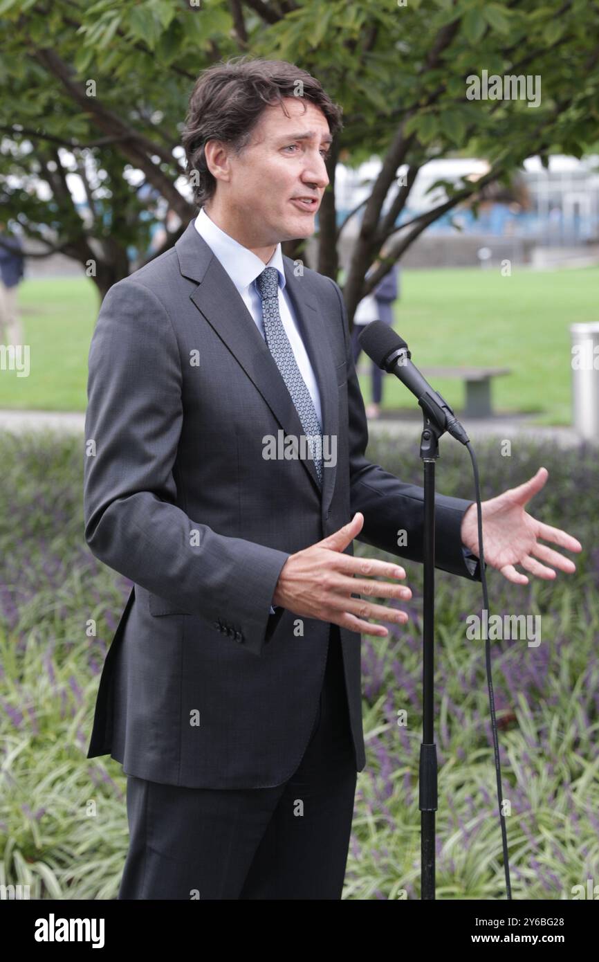 New York, NY - September 24, 2024: Canadian Prime Minister Justin ...