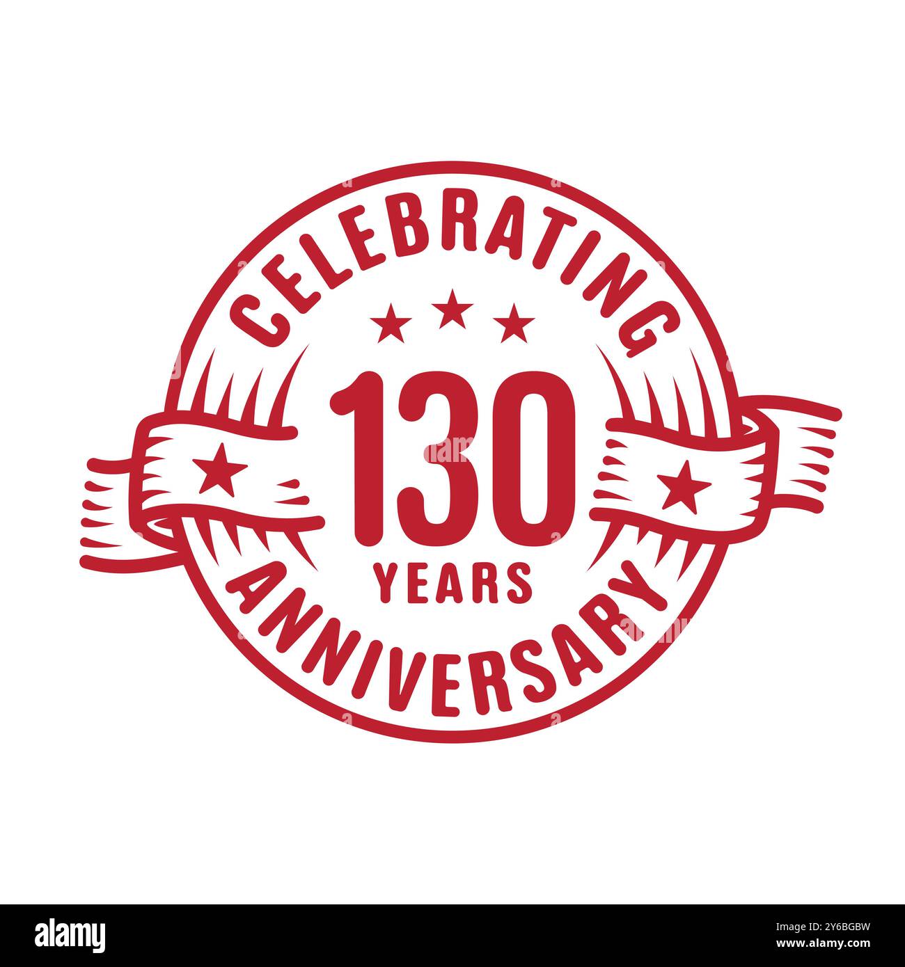 130 years logo design template. 130th anniversary vector and ...