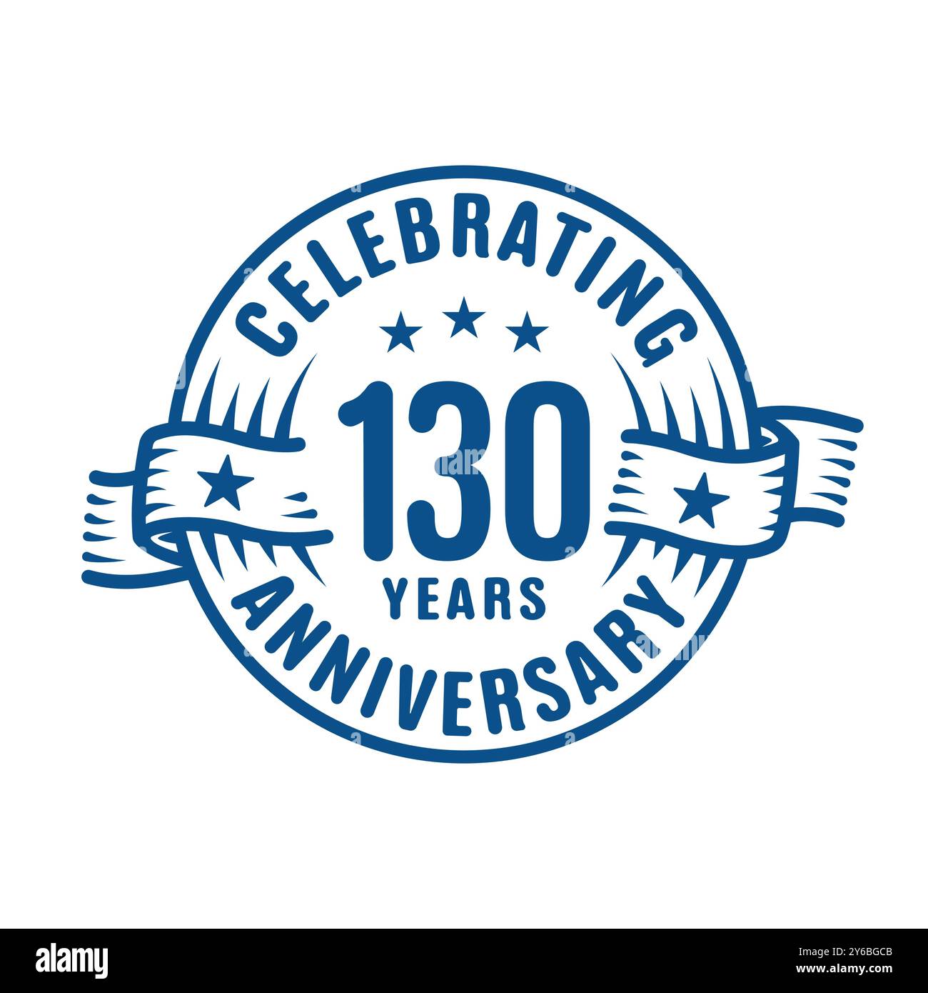 130 years logo design template. 130th anniversary vector and ...