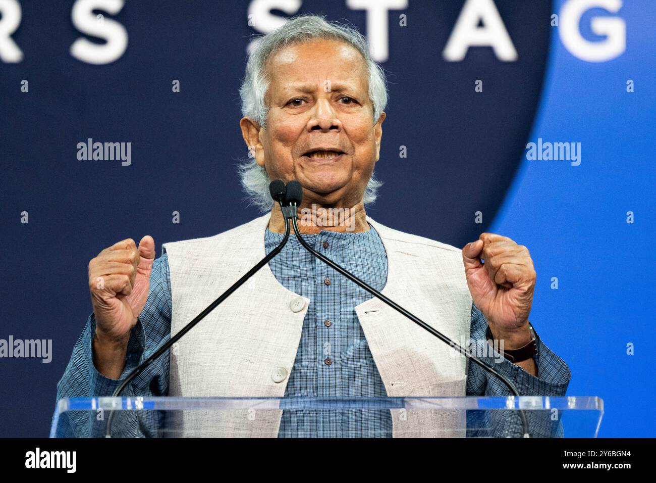 New York, United States. 24th Sep, 2024. Muhammad Yunus, Honorable ...