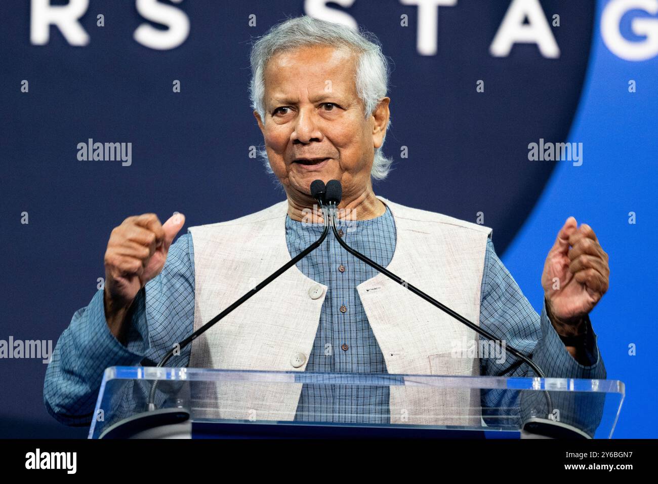New York, United States. 24th Sep, 2024. Muhammad Yunus, Honorable ...