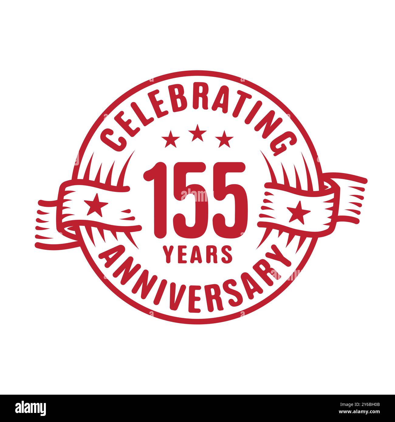 155 years logo design template. 155th anniversary vector and ...