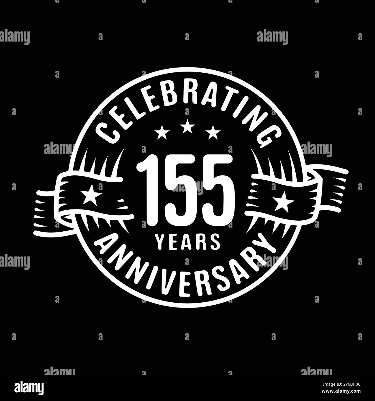 155 years logo design template. 155th anniversary vector and ...